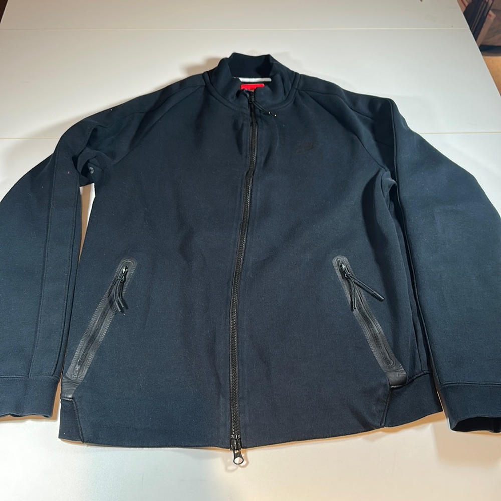 Men’s Nike Tech Fleece Track Jacket Black Long Sleeve… - Gem
